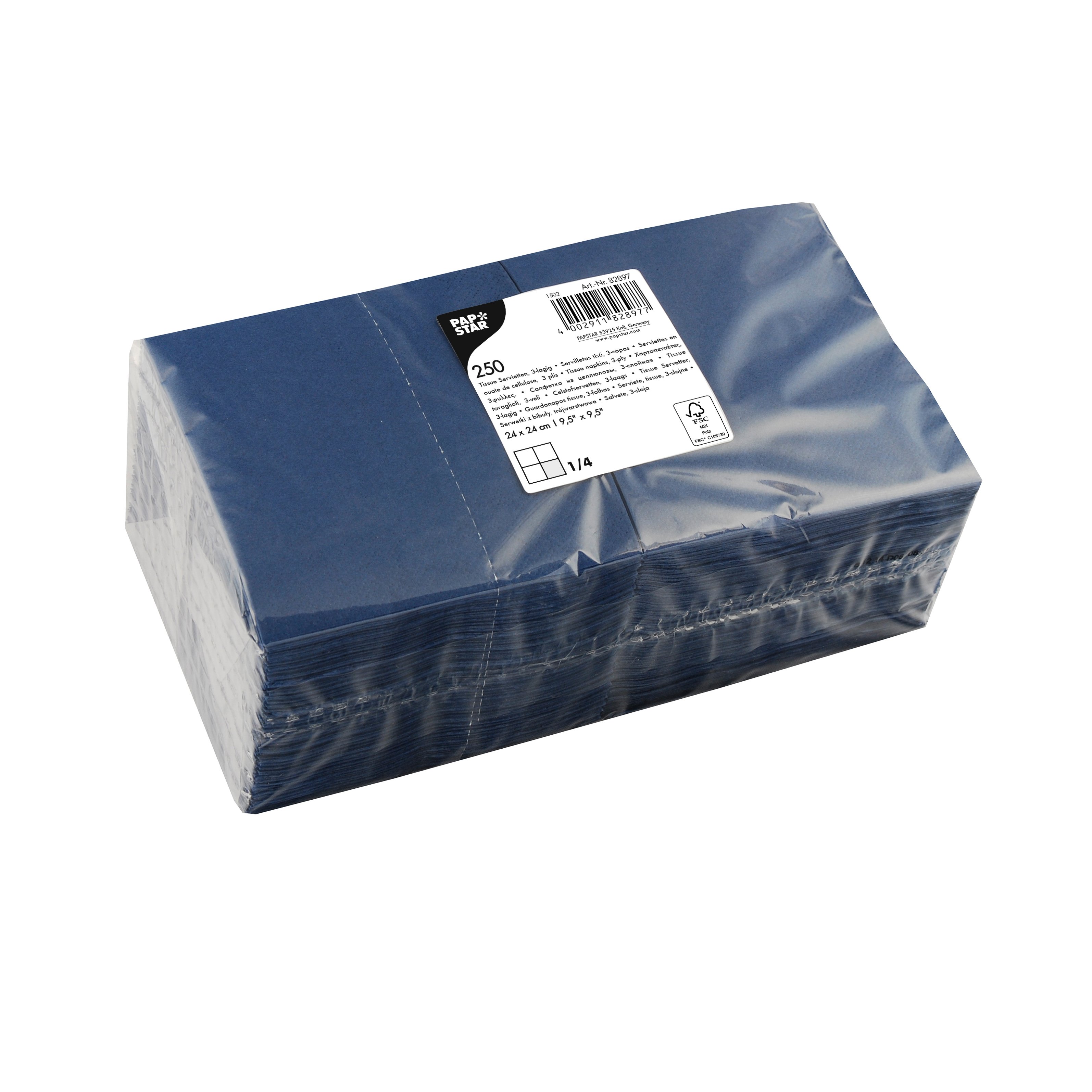 Servett 3-lags 25x25 cm 250/fp | Carepa