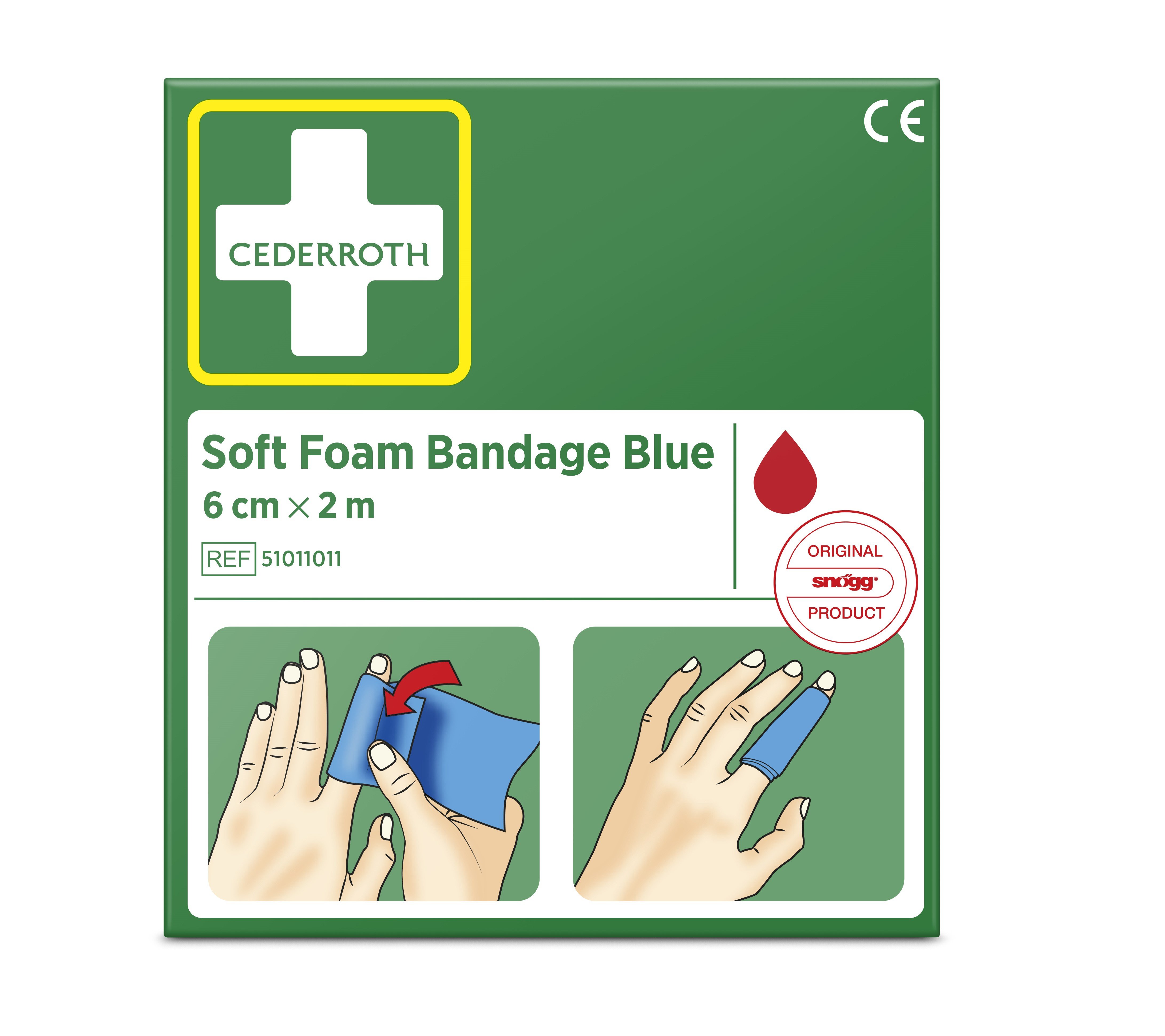 Plåster Soft Foam Blå 0,6x2m Cederroth 51011011 | Carepa